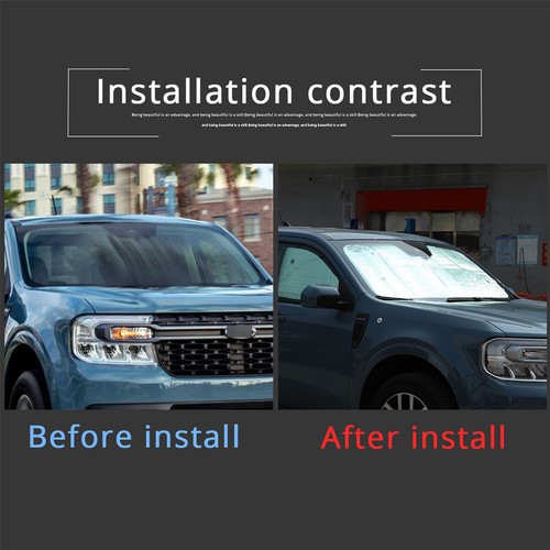 Full Glass Foldable Windshield Sun Shades Block UV Rays For Ford ...