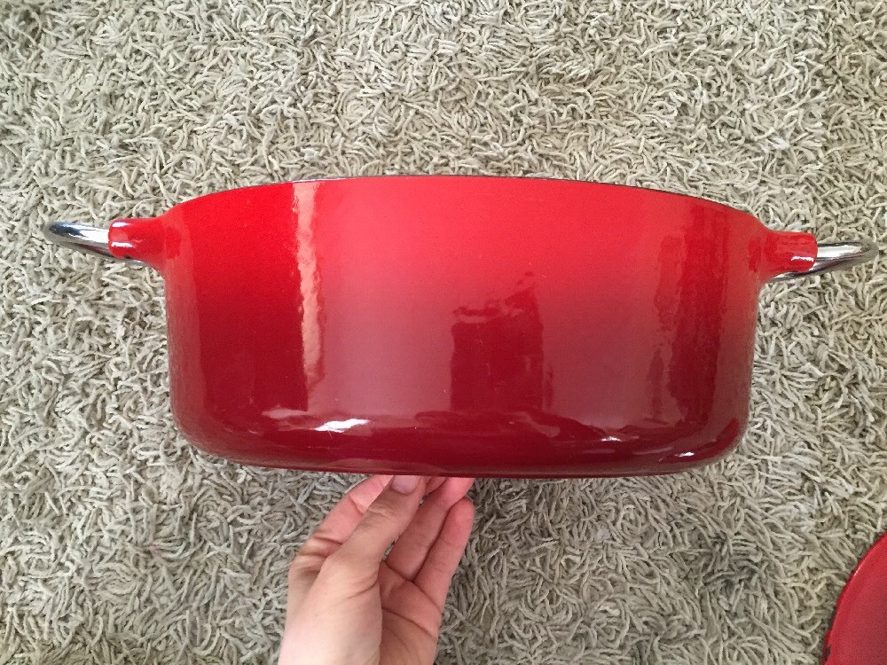 Cottage Collection Cast-Iron Dutch Oven, Red | eBay