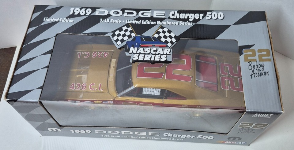 1969 Dodge Charger 500 Nascar Bobby Allison Mopar Diecast 1:18 Car ...
