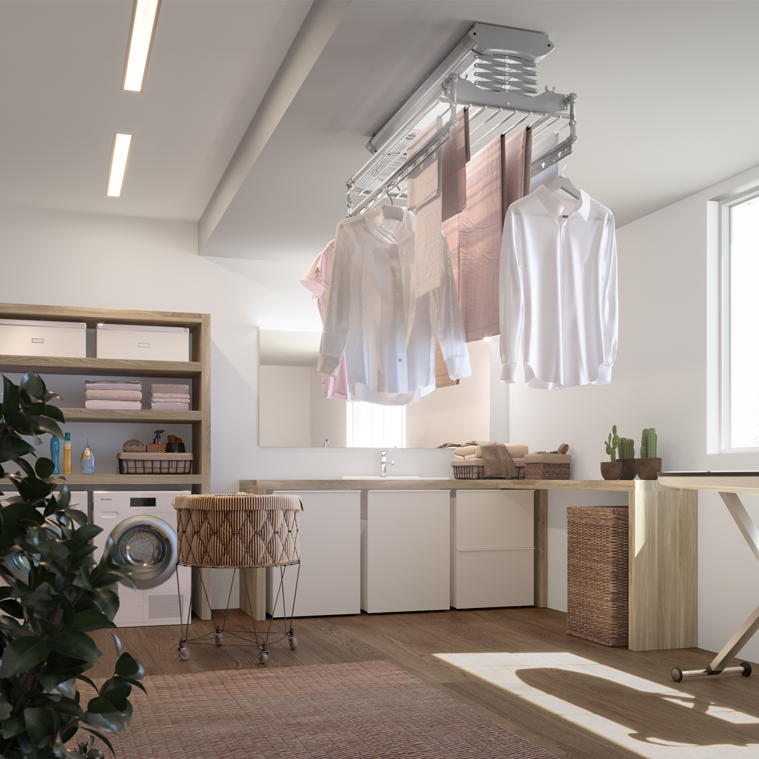 Ceiling clothes airer, Electrical drying rack for ceilings, Foxydry Air ...