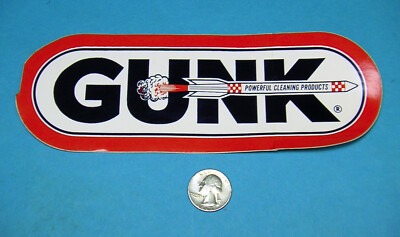 Vintage GUNK 8.25" Sticker Decal Original Racing | eBay