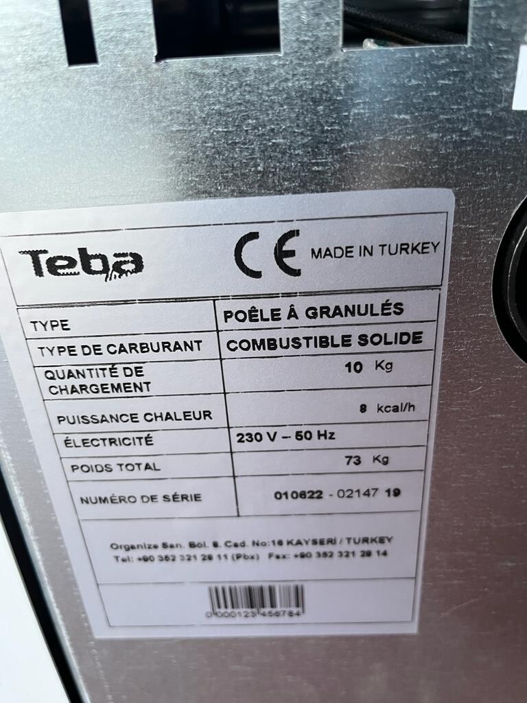 Poêle a granulés TEBA TP 06. 08,14 kw. Produit neuf emballé. | eBay