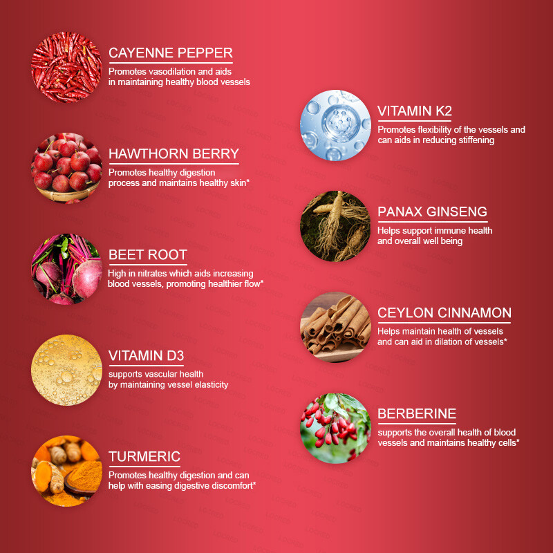 Cayenne Pepper Hawthorn Beet Root Turmeric Vitamin K2+D3 Drops Free ...