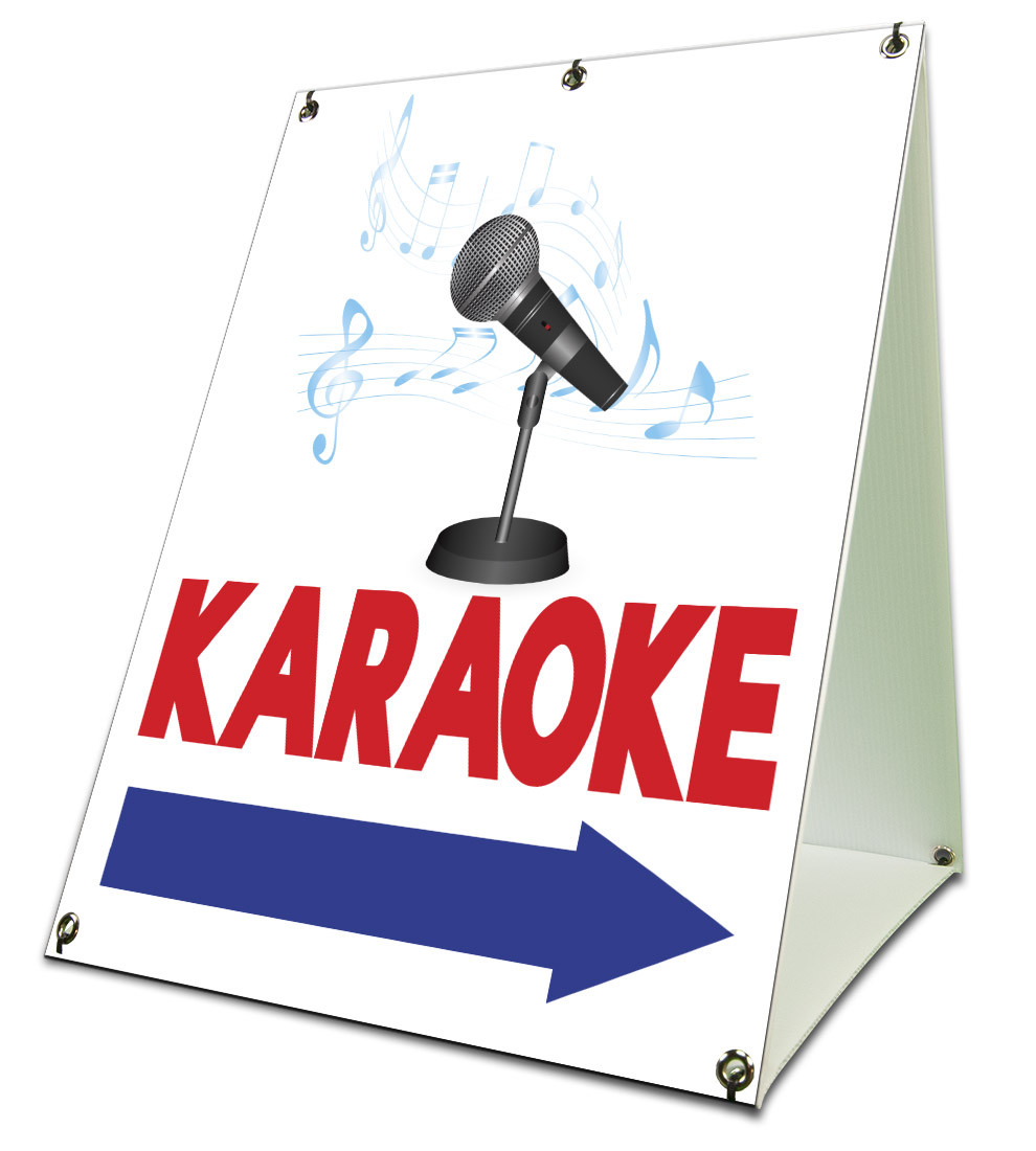 Karaoke Sidewalk A Frame 18"x24" Outdoor Store Retail Sign | eBay