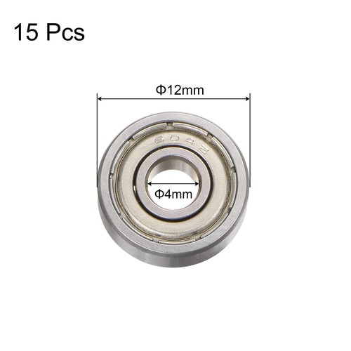 604ZZ Deep Groove Ball Bearings 4x12x4mm Chrome Steel ABEC1 Z2 15pcs | eBay