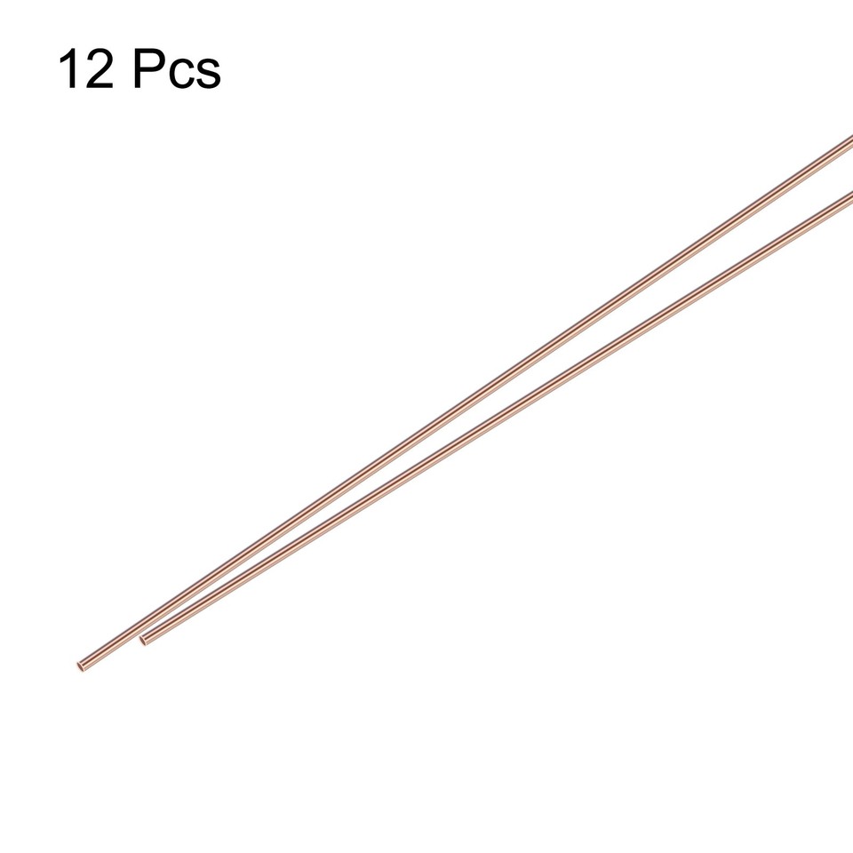 12Pcs 3/64"x10" Copper Brazing Rod Phosphor Solder Low Temperature Weld ...