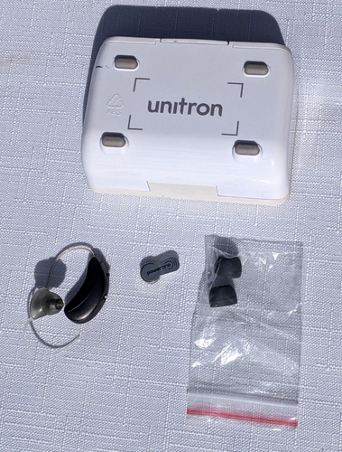 Unitron T Moxi Fit RIGHT EAR Hearing Aid + Original Storage Case TESTED ...