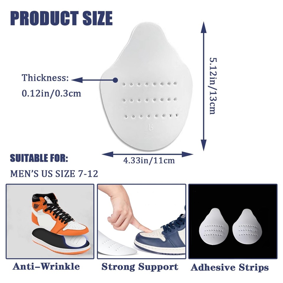 4 Pairs Shoe Crease Protector, Shoe Toe Protectors, Crease Protectors ...