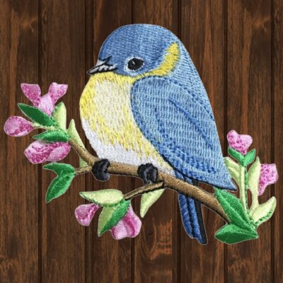 Bluebird Embroidered Patch — Iron On | eBay