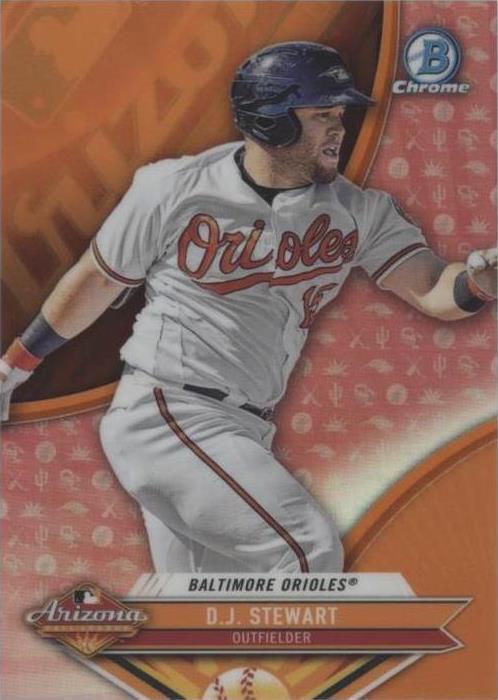 2017 Bowman Chrome - 2016 Afl Fall Stars DJ Stewart #AFL-DS Orange ...