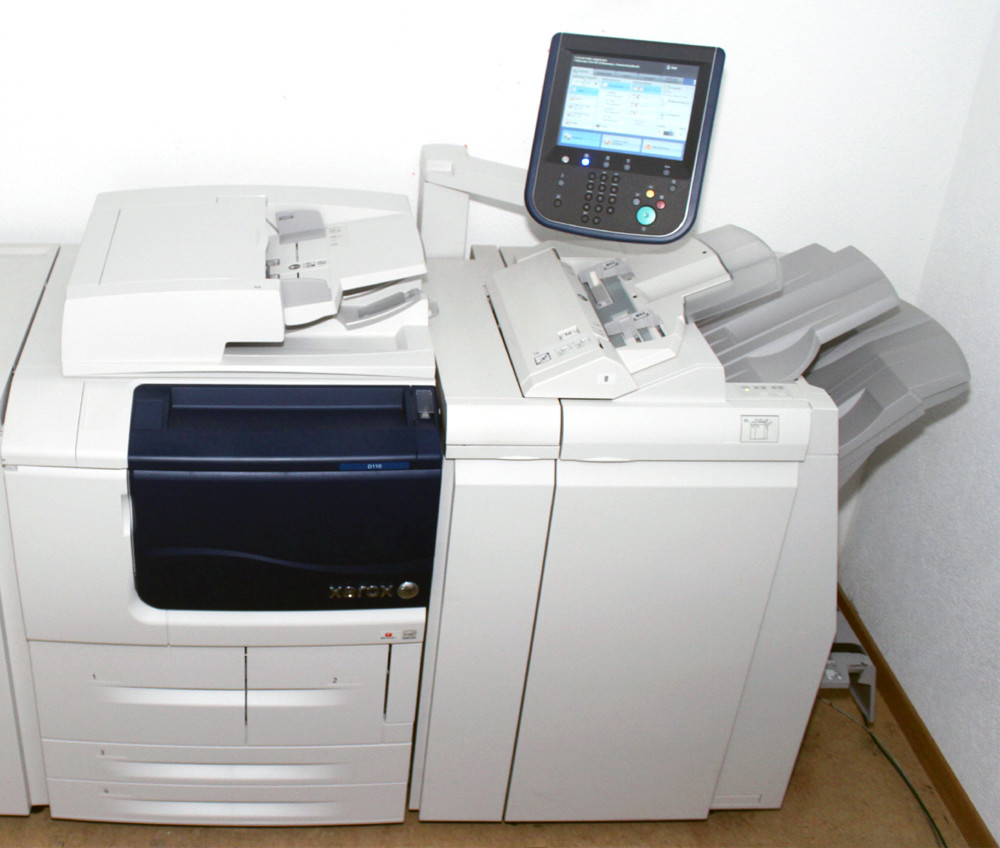 Xerox D110 Mono Laser Production Printer Copier Scanner Finisher 110ppm ...