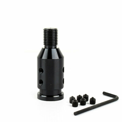 Universal BLACK Aluminum Shift Knob Adapter For Non Threaded Shifters ...