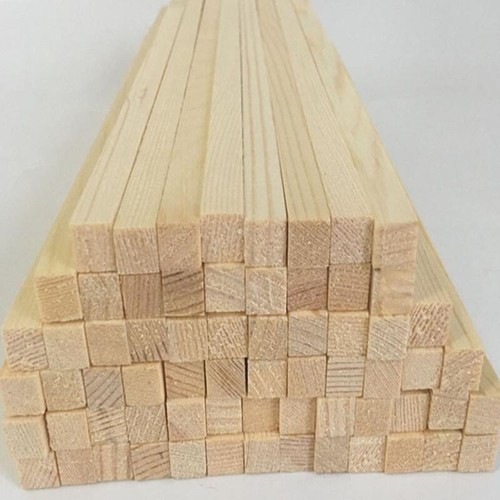 Wooden Sticks Dowel Rod Square Balsa Wood Stick Block for Model Making ...