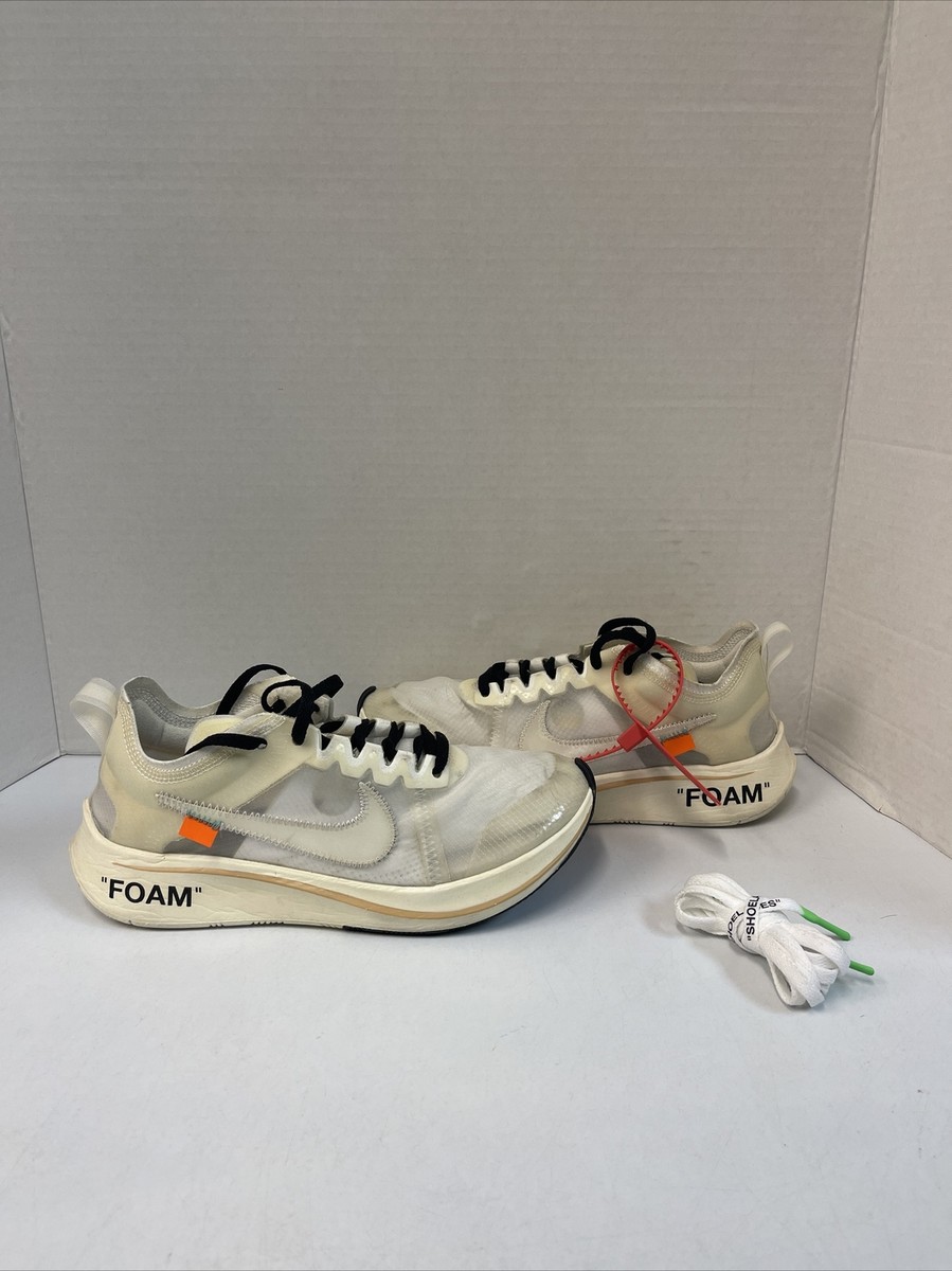 Nike Off-White x Zoom Fly SP The Ten 2017 Size 6 Used AJ4588 Nike Off-White x Zoom Fly SP The Ten 2017 Size 6 Used AJ4588
