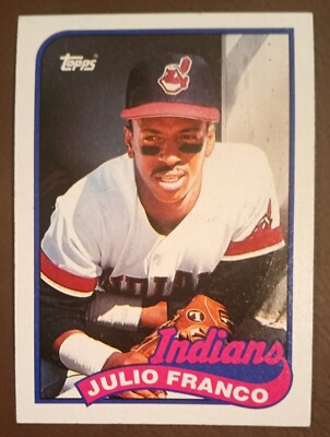 1989 Topps 💥 #55 Julio Franco 💥 Second Base Cleveland Indians & Free ...