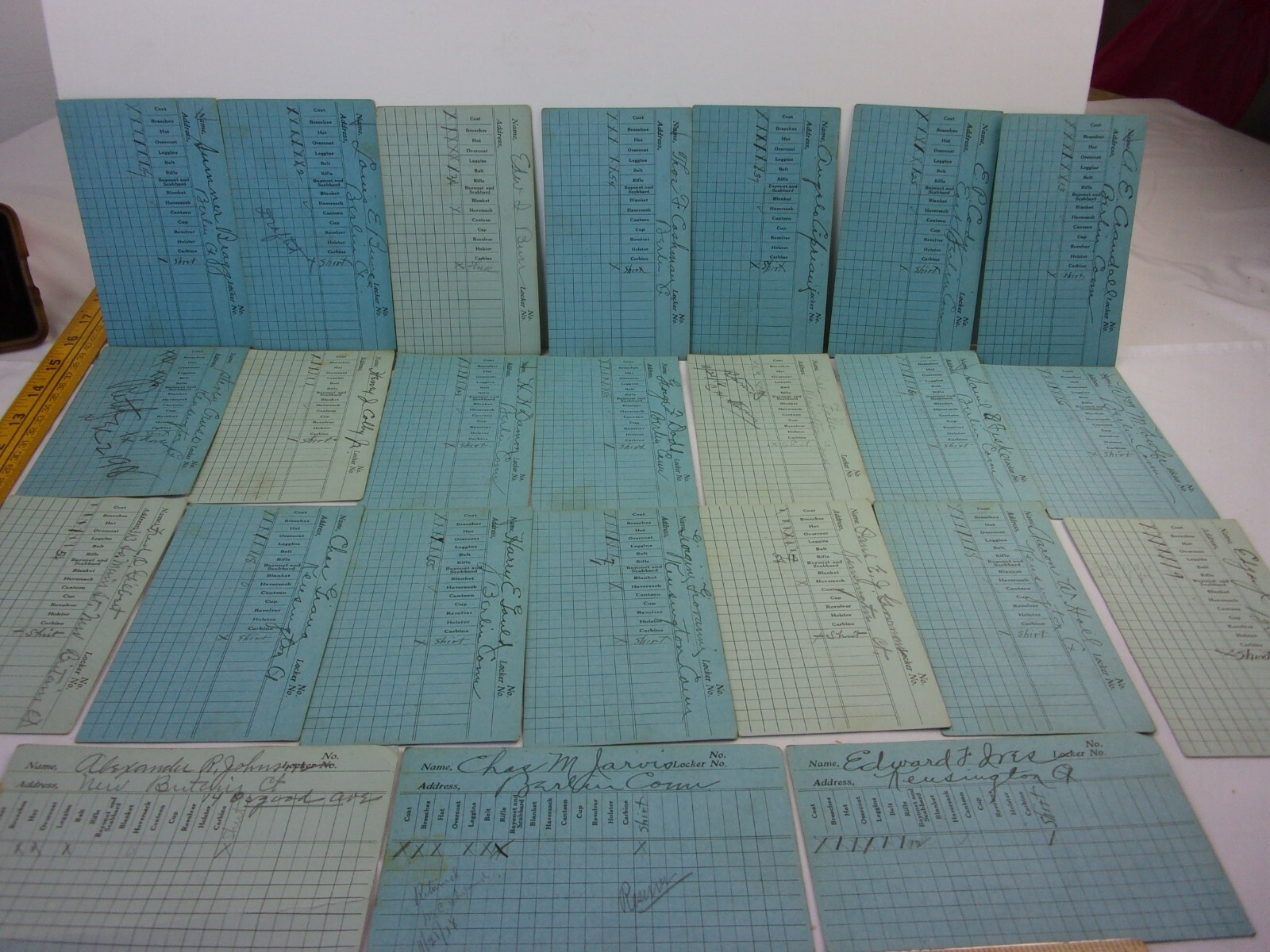 lot of 21 Connecticut State Guard WWI 1918 soldier rifle supplies ...