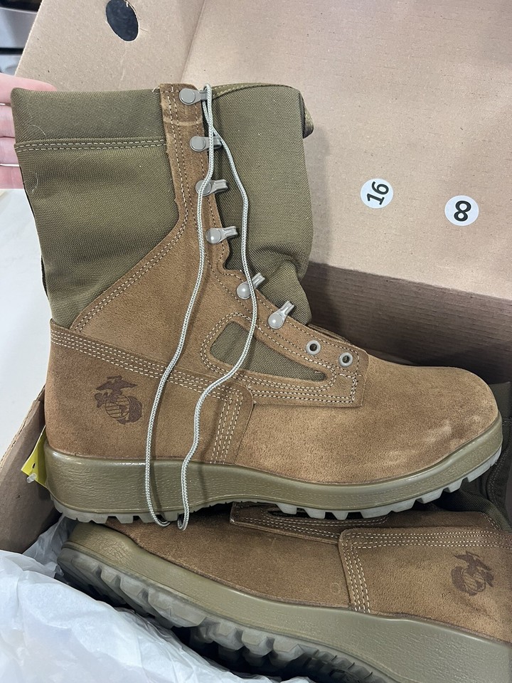 Belleville USMC Mojave Steel Toe Boots 550ST Brown Leather 12.5 Wide | eBay