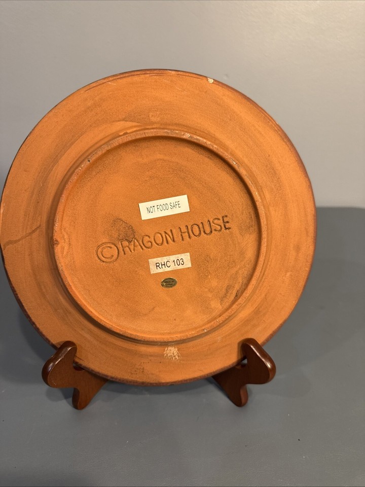 Ragon House Primitive Redware Pottery Mini Plate Ornament Sheep Lamb ...