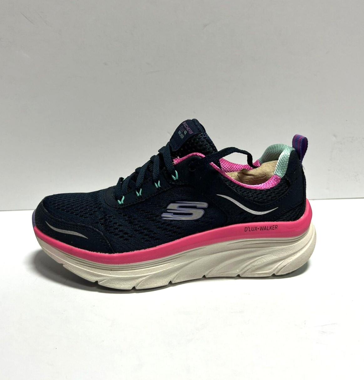 Skechers Womens Dlux Walker Walking Shoes Navy Size 6… - Gem