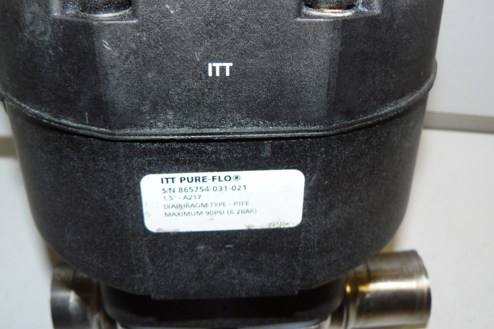 ITT PURE FLO A217 ADVANTAGE DIAPHRAGM TYPE ACTUATOR 1.5" 90PSI PTFE | eBay