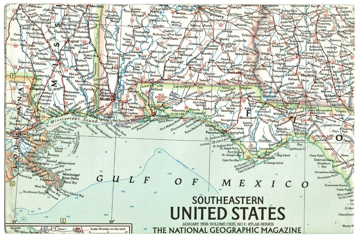 Map Of Southeastern Usa