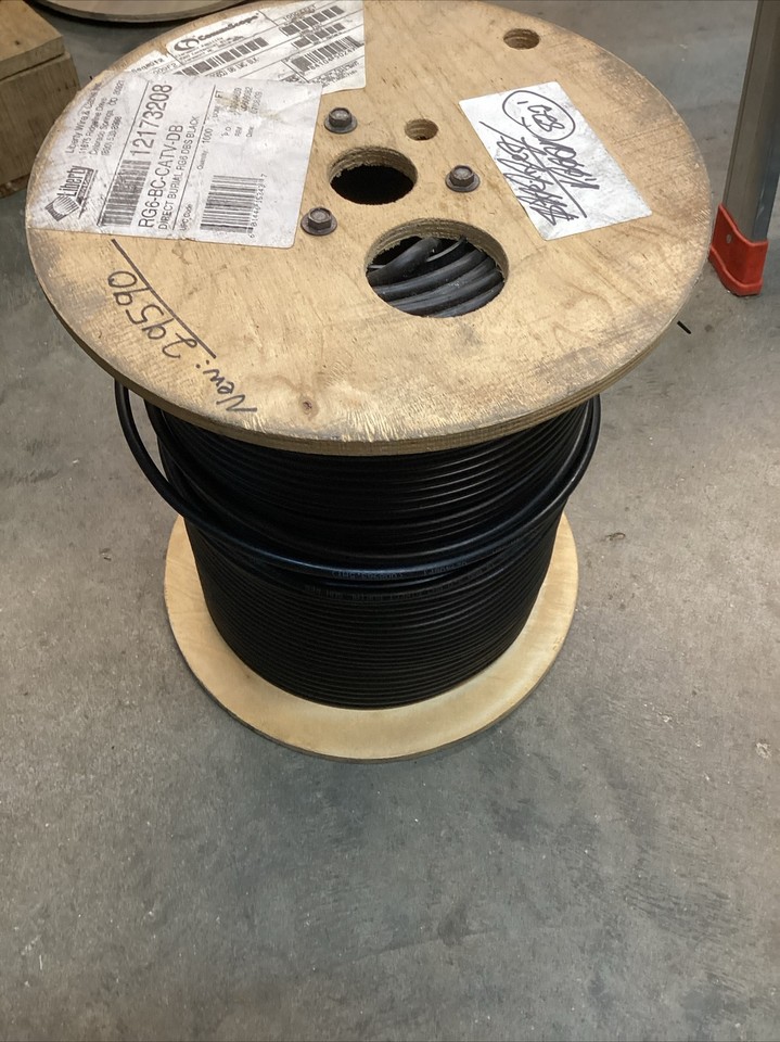 800’+Liberty Cable RG6-BC-CATV-DB Black RG6 bare copper dual shielded ...