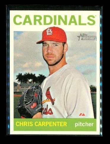 2013 TOPPS HERITAGE Baseball Card #75 CHRIS CARPENTER St Louis Cardinals | eBay
