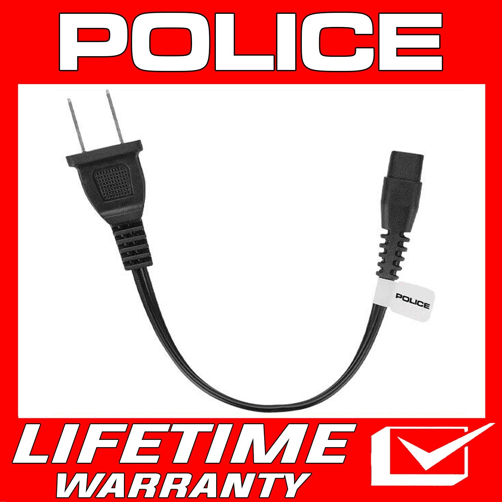 POLICE Stun Gun Charger Charging Cord Universal Fits Most Stun Gun ...