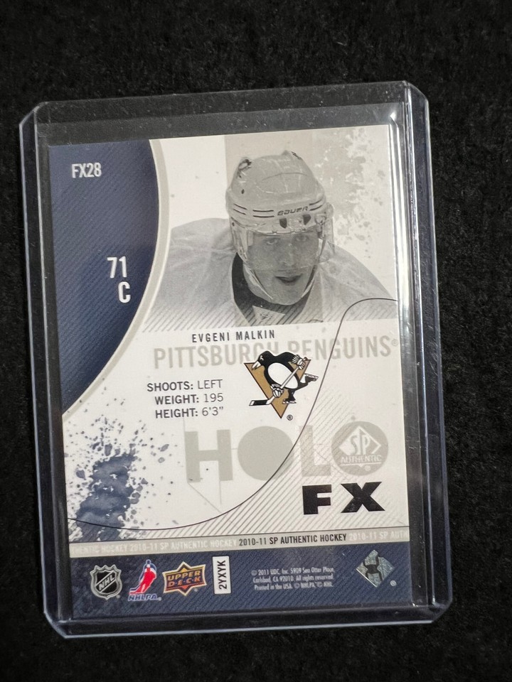 2010-11 Upper Deck SP Authentic Holo FX Evgeni Malkin #FX28 Pittsburgh Penguins | eBay