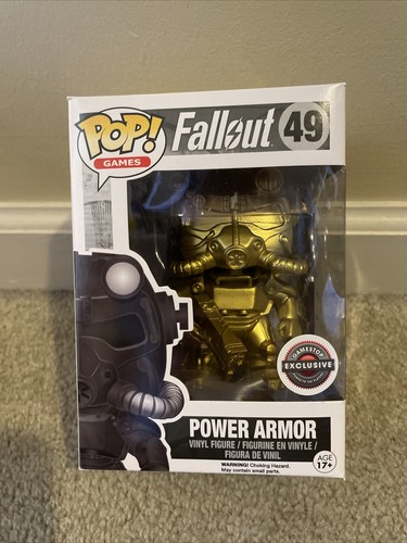 Funko Pop Fallout Power Armor Gold Gamestop Exclusive #49 with ...