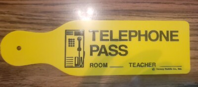Vintage Telephone Pass Yellow Black | eBay