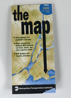 MTA The Map 2009 Subway NYC Subway New York Transit NYCT Tourist ...