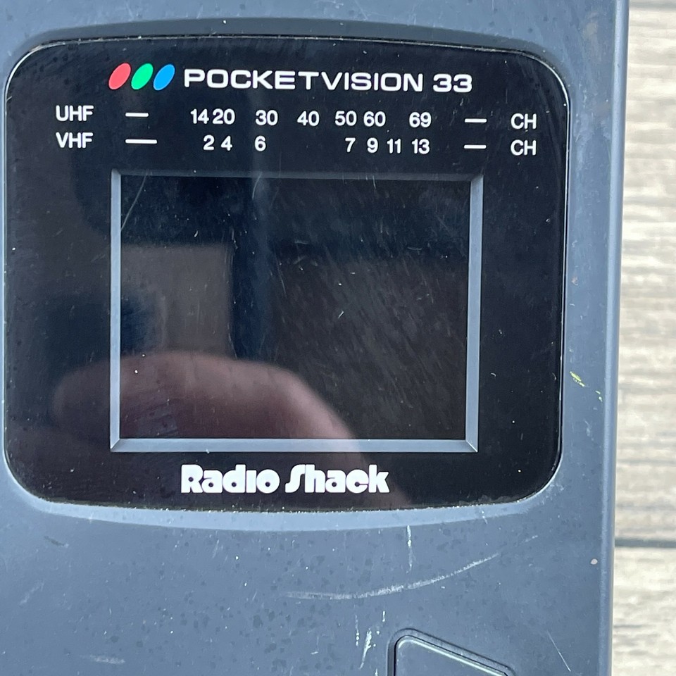 Vintage Radio Shack 16-170 Pocketvision 33 Black Portable Mini LCD ...
