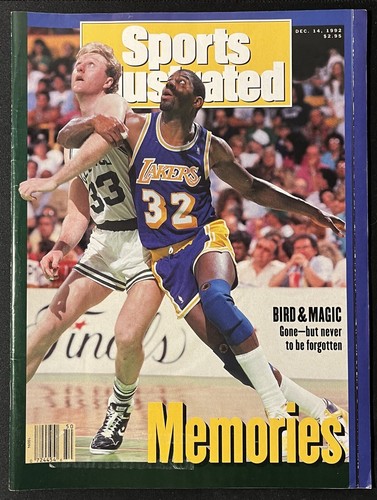 12-14-1992 Sports Illustrated Larry Bird & Magic Johnson!! Label ...