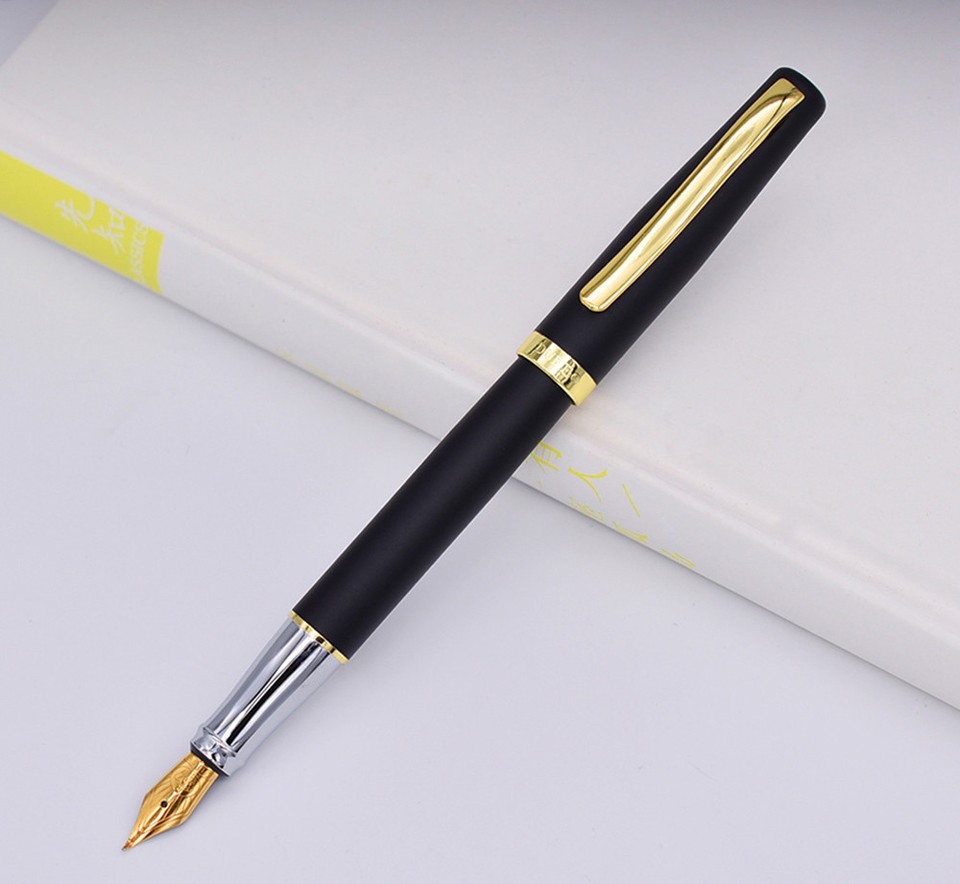 Duke 209 Steel Fude Fountain Pen Calligraphy Bent Nib Matte Black with ...