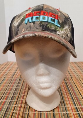 Vintage Rebel Fishing Lure Tackle Boating Trucker Slouch Snapback Cap ...