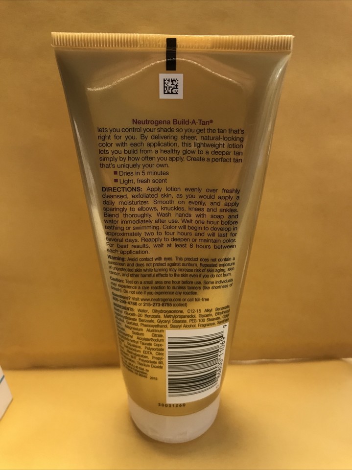 Neutrogena Build A Tan Gradual Sunless Control Your Shade Tanning ...