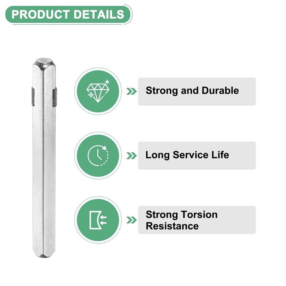 2-Pack 3.1 x 0.3"/80 x 7mm Square Door Knob Spindle for Door Knobs ...