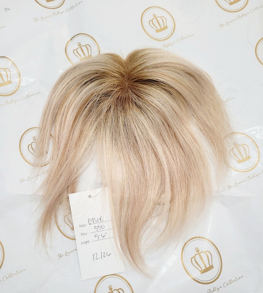 Lauren Ashtyn Elsie Light Volume Hair Topper Neutral Ashy Blonde 100% ...