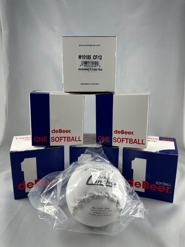 Lot(s) of 6 DeBeer Clincher CF12 Softballs w/ Cork & Rubber Core 52/300 ...