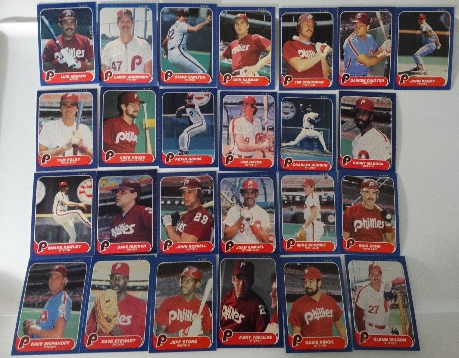 1986 Fleer Philadelphia Phillies Team Set Of 25 Baseball Cards | eBay