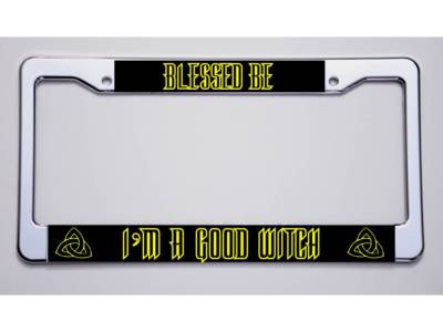 ARE YOU WICCAN? " BLESSED BE /I'M A GOOD WITCH "LICENSE PLATE FRAME | eBay