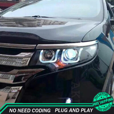 For Ford Edge Headlight Assemblies 2011-2014 HID Xenon Beam Projector ...