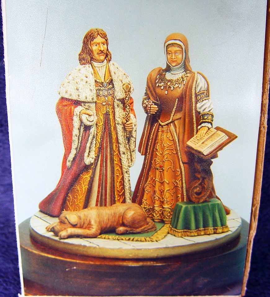 FM Beneito Miniatures 75mm KING FERNANDO QUEEN ISABEL Diorama Set White ...
