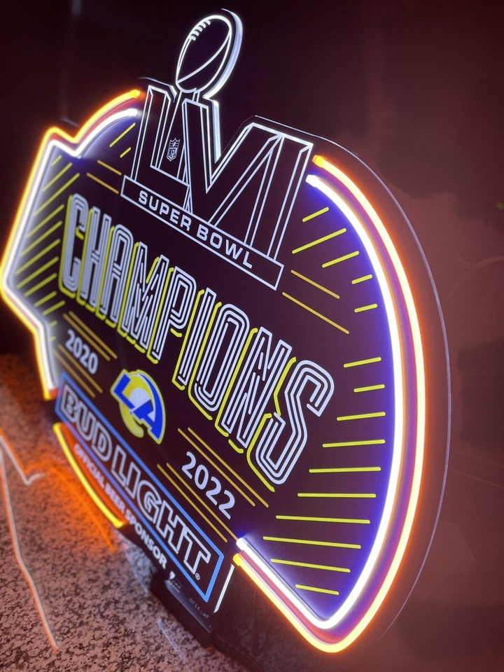 Los Angeles Rams 3ft x 2ft Champions, LED Neon Sign, Man Cave, Sports ...