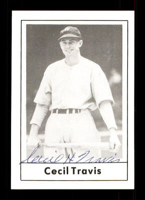 Cecil Travis Autographed Auto Signed 1978 Grand Slam Card #60 Senators ...