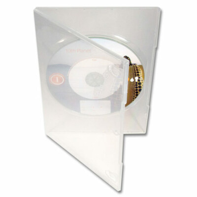 20 x Single Clear DVD Case 14mm Spine New Empty Regular Cover Cases ...