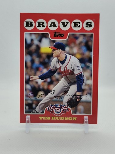 2008 Topps Tim Hudson #57 Red Parallel Card Atlanta Braves | eBay