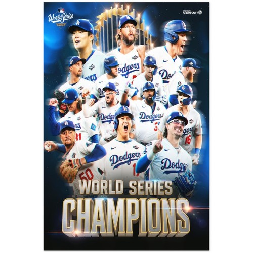 Dodgers World Series Champions Baseball Team Victory Poster 2025 | eBay