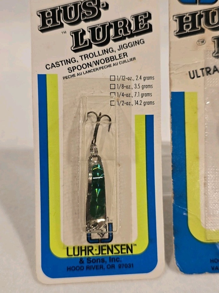 Luhr Jensen Hus-Lure Ultra-Light Wobbler Lure 1/12 Lot of 2 Chrome/Gr ...